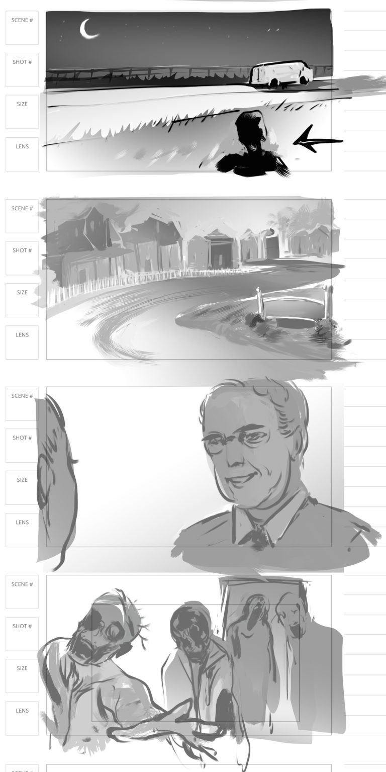 Storyboards for a Zombie Movie – Storyboard art & Illustrations